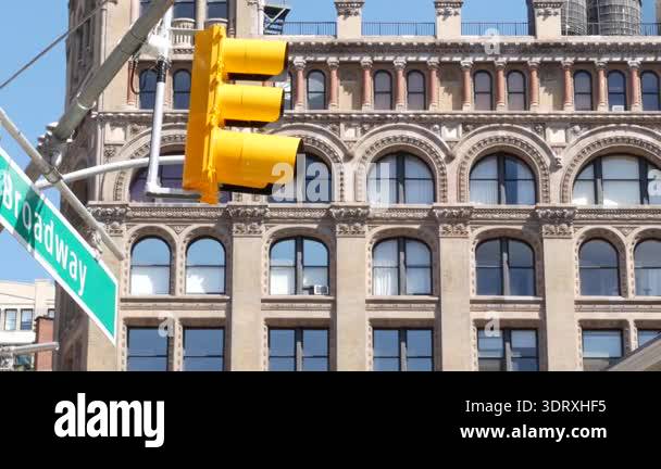 New York City Broadway street sign on Manhattan, United States. Urban ...