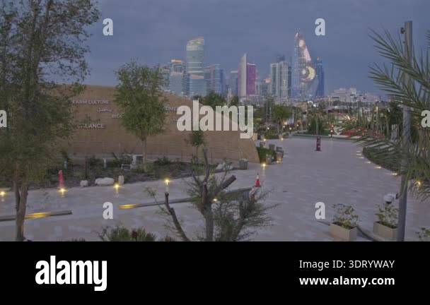 Doha, Qatar-March 8 2024: Qatar expo 2023 in Al Bidda park Doha, Qatar ...