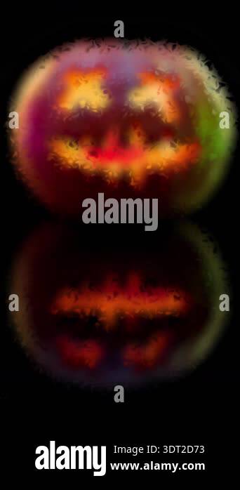 Video poster. Halloween pumpkin with coming soon text and hidden eye ...