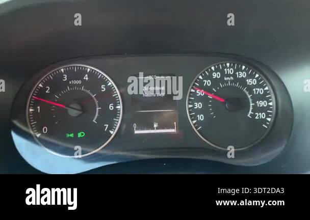 Dashboard with gauges, Speedometer and tachometer display, Instrument ...