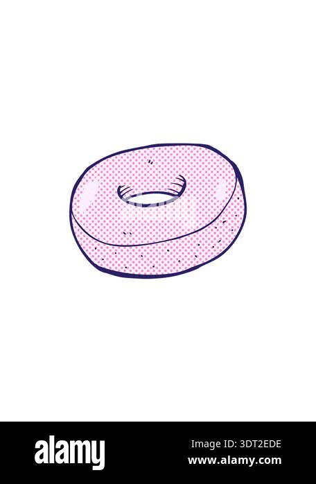 sales flash animation of a cartoon donut Stock Video Footage - Alamy