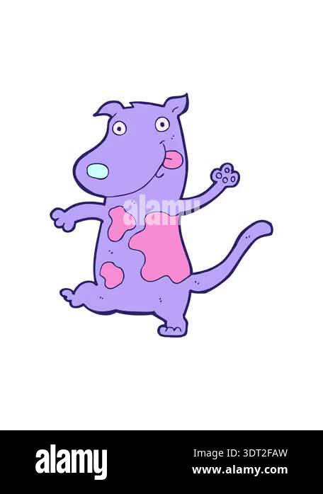 shivering motion animation of cartoon happy dog illustration Stock ...