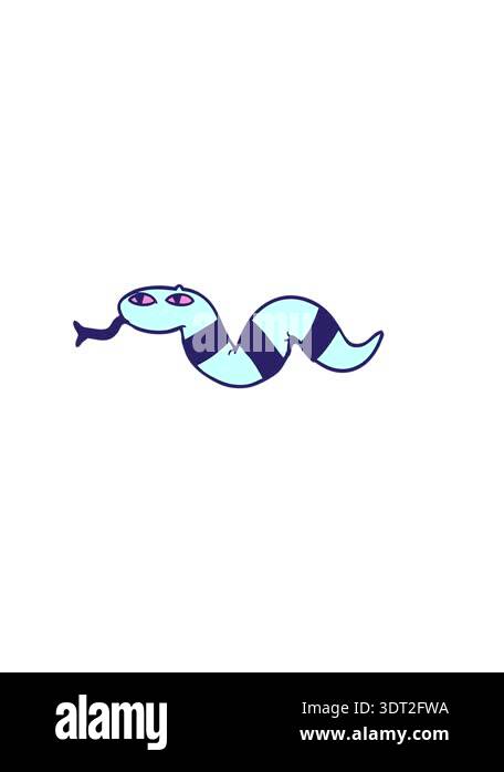 horizontally vibrating animation of cartoon doodle of a snake Stock ...