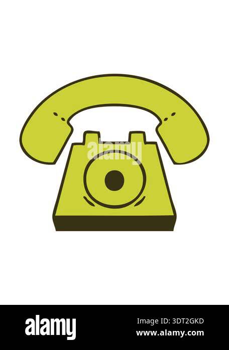 changing color animation of cute cartoon of a old telephone Stock Video ...