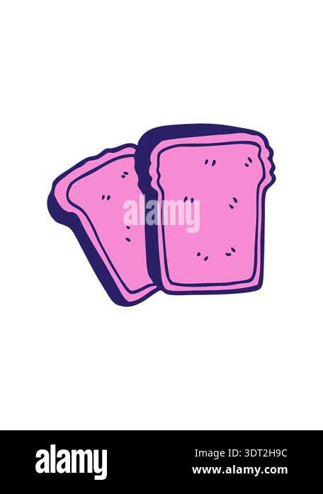 popping motion animation of cartoon doodle toast Stock Video Footage ...