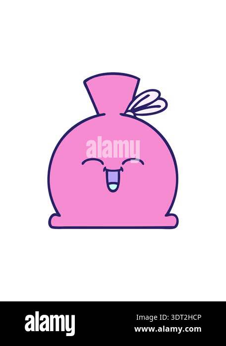 popping motion animation of cartoon of a sack Stock Video Footage - Alamy