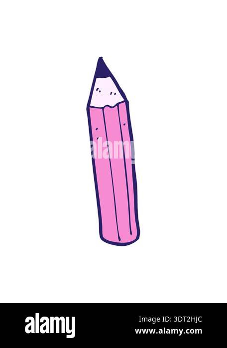 vibrating motion animation of cartoon pencil image Stock Video Footage ...