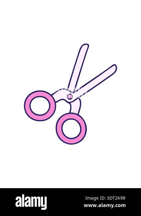 popping motion animation of cartoon of a pair of scissors Stock Video ...