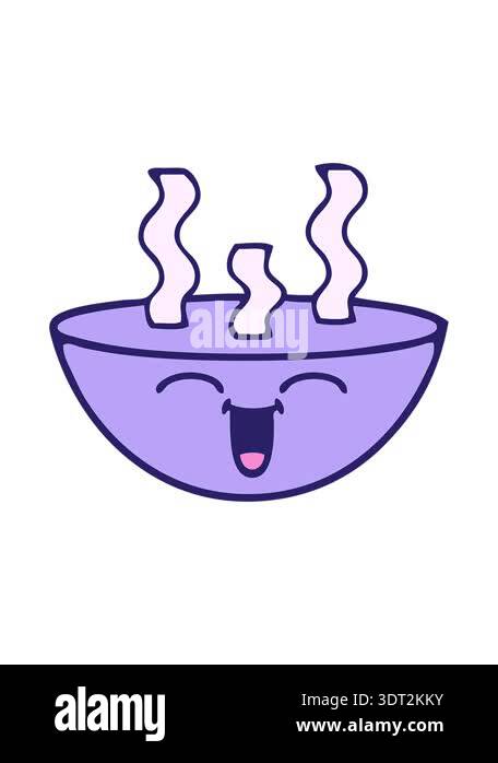shaking motion animation of a bowl of hot soup drawing Stock Video ...