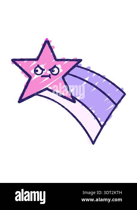 power up animation of Shooting Star Chalk Drawing Stock Video Footage ...