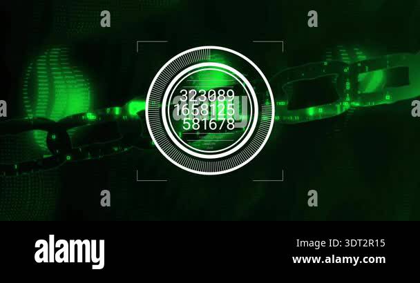 Digital chain link undergoing targeted scanning after reticle locking ...