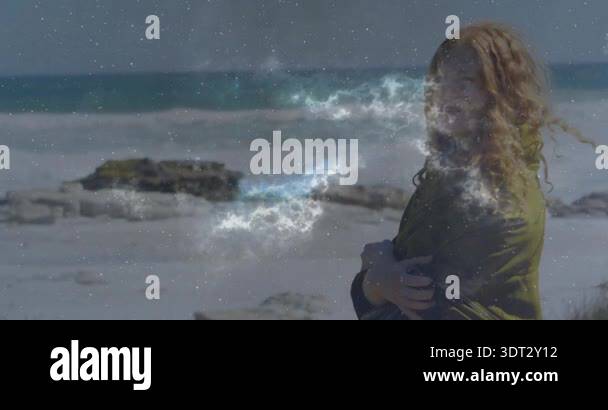 Prenatal mother walking beachside holding belly activating health ...