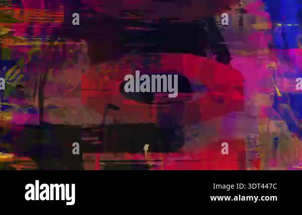 Neon glitch background, purple and yellow digital distortion, vibrant ...