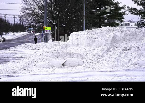 NORWALK, CT, USA - DECEMBER 27, 2025: Winter weather hits Norwalk with ...