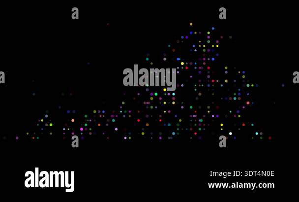Motion Graphic of Falling Dots Forming Virginia Shape Stock Video ...