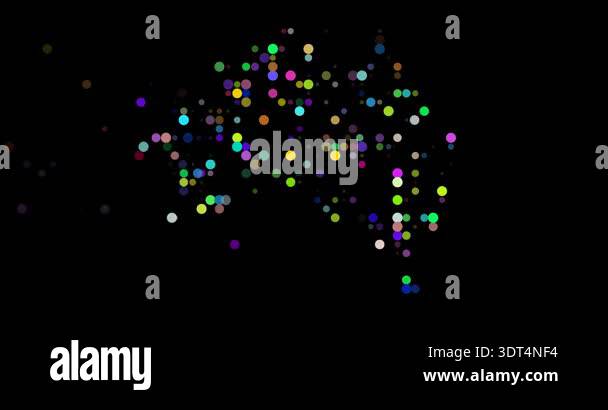 Falling Dots Reveal Australia Map Silhouette Stock Video Footage - Alamy