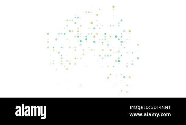 Minimalist Particle Map Displaying the Australia Outline Stock Video ...