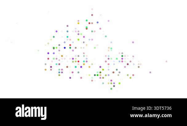 Dynamic Particle Map Forming Canada Silhouette Outline Stock Video ...