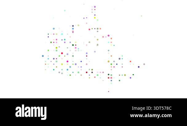 Abstract Dots Forming Shape of Canada Map Silhouette Stock Video ...