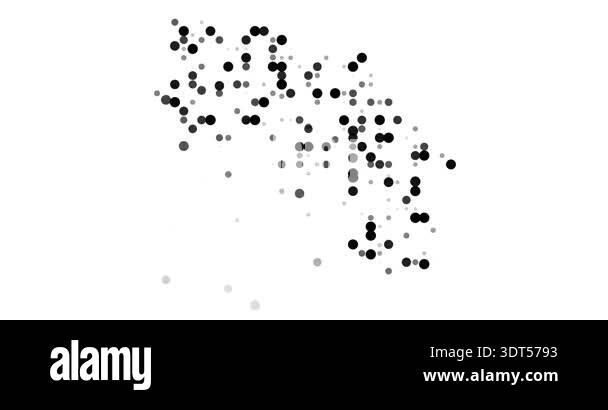 Dynamic Particle Map Forming Costa Rica Silhouette Outline Stock Video ...