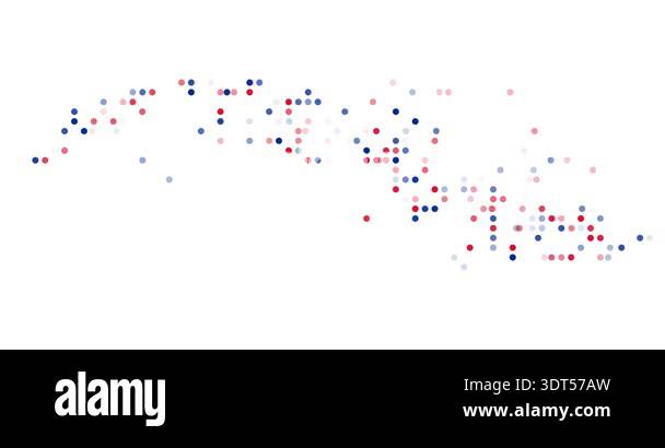 Abstract Animation of Cuba Map from Moving Particles Stock Video ...