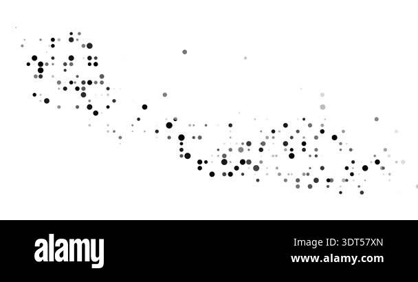 Global Particle Network Forming Curacao Silhouette Map Stock Video ...