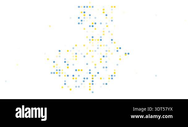 Generative Particles Coalesce Creating Guatemala Map Outline Stock ...