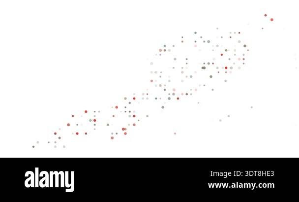 Abstract Dots Converging to Create Anguilla Map Shape Stock Video ...