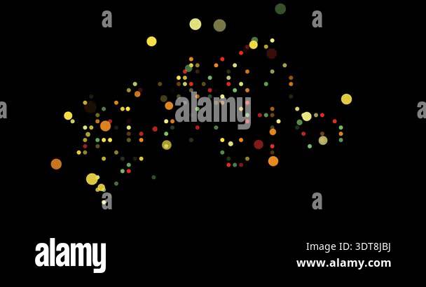 Digital Animation Orbs Assemble Map of Central African Republic Stock ...