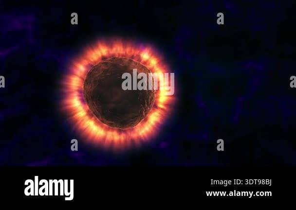Cosmic Collision Animation With Impact Text And Planetary Explosion ...