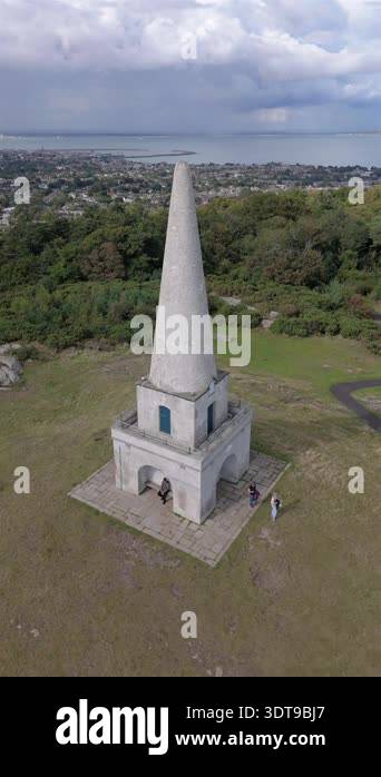 Aerial view of the Obelisk on Killiney Hill in Dublin, Ireland Stock ...
