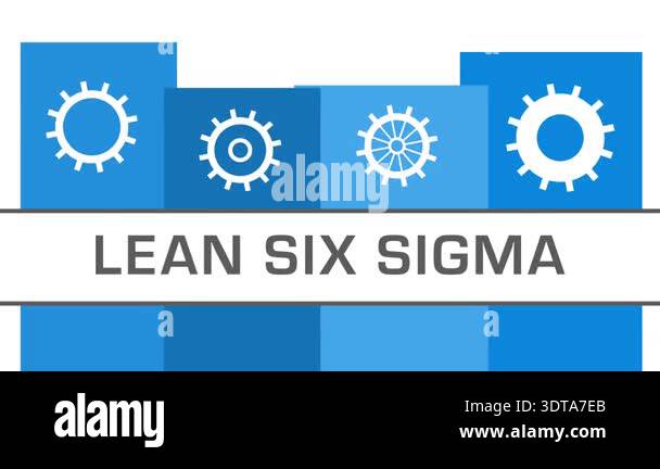Lean Six Sigma concept animation with text and gear symbols Stock Video ...