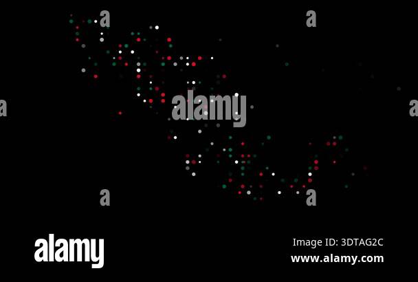 High Tech Falling Dots Animation Forming Mexico Regional Silhouette ...