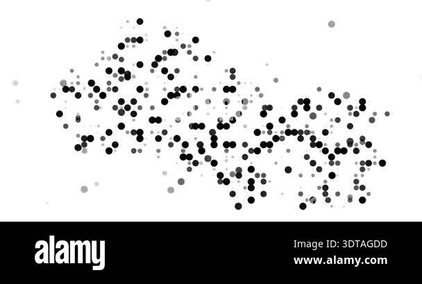 Falling Dots Data Animation of El Salvador Map Stock Video Footage - Alamy
