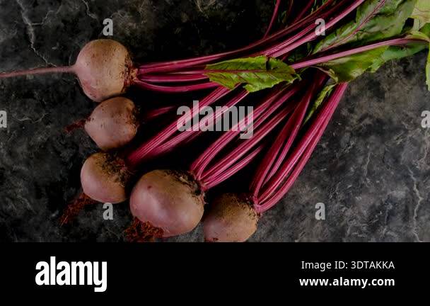 Beets contain betaine on the table. Selective focus. food Stock Video ...