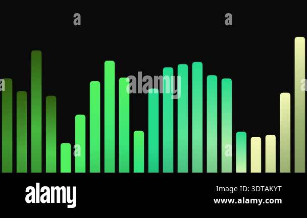 Green Audio Spectrum Music Visualizer Bars Background for Podcast Radio ...