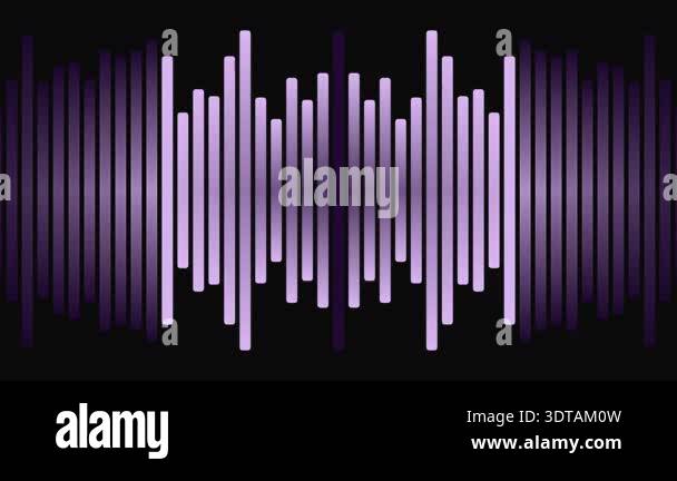 Abstract Purple Neon Audio Spectrum Waveform Animation Vertical Bars ...