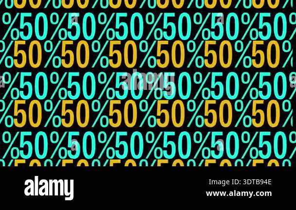 Animated 50 percent off discount promotion Stock Video Footage - Alamy