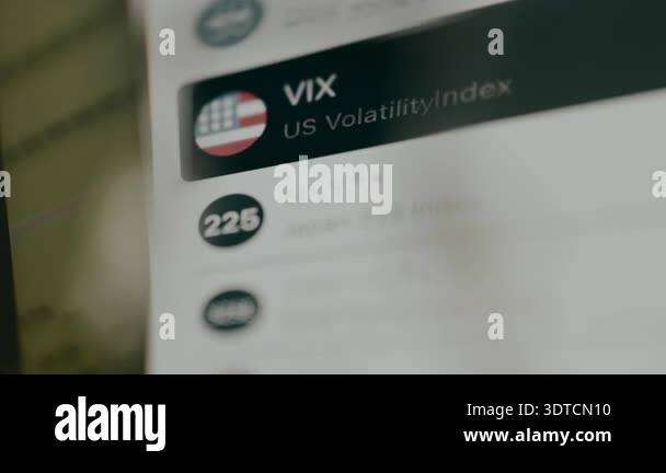 VIX Ticker for US Volatility Index, view through eyeglasses Stock Video ...