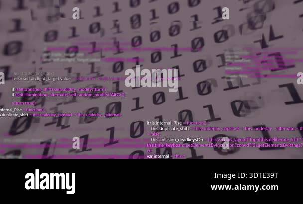 Opening rotating binary grid filling screen code snippets fading ...