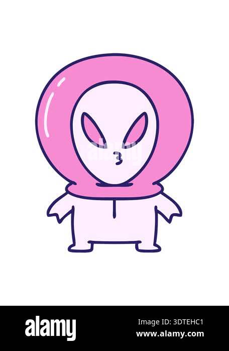 shaking motion animation of small alien looking thoughtful Stock Video ...