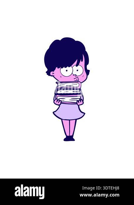 neon light effect animation of cartoon woman neon color illustration ...
