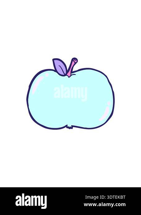 spinning motion animation of apple cartoon Stock Video Footage - Alamy