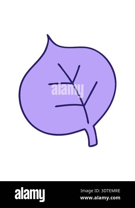 spinning motion animation of cartoon of a simple magnificent leaf Stock ...