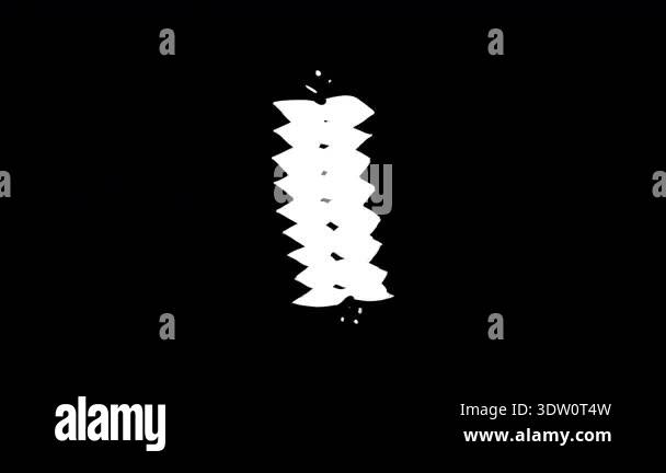 Cartoon bite marks on black screen. Animated sharp teeth snapping in 4K ...
