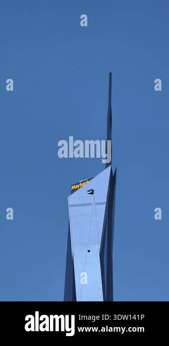 Iconic Merdeka 118, a modern skyscraper with sharp angular spire and ...