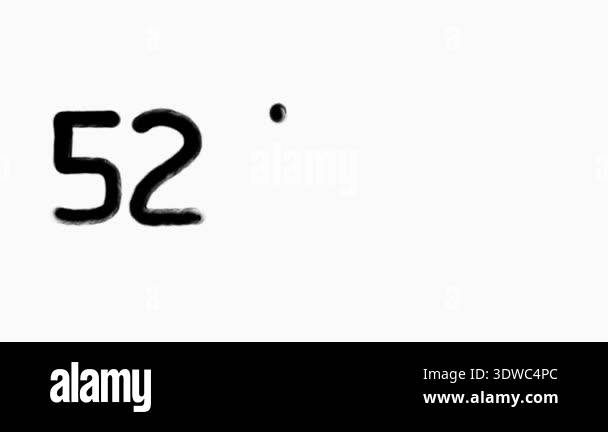52 percent sign. black tag. isolated on a white background Stock Video ...