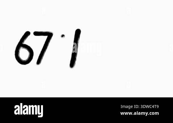 67 percent sign. black tag. isolated on a white background Stock Video ...