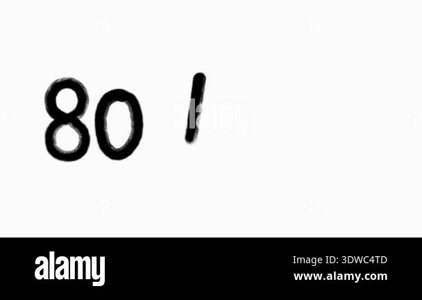 80 percent sign. black tag. isolated on a white background Stock Video ...