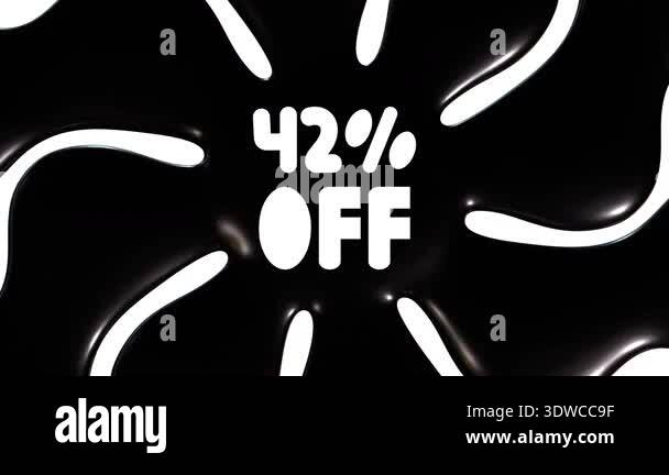 42 Percent Off With Black And White Background Animation Stock Video ...
